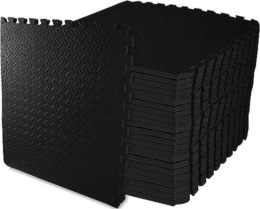 INTERLOCKING EVA Black SOFT FOAM MATS 30X30cm (1 Pack of 10 pieces ...