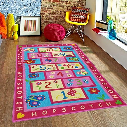 Kids Rug - Pink Hopscotch (80cm x 120cm) – Edoormat