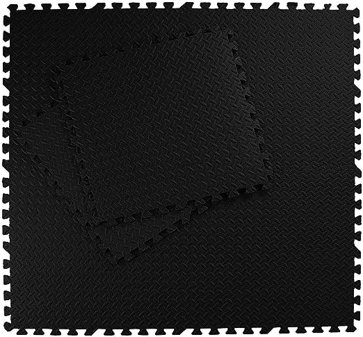 INTERLOCKING EVA Black SOFT FOAM MATS 30X30cm (1 Pack of 10 pieces ...