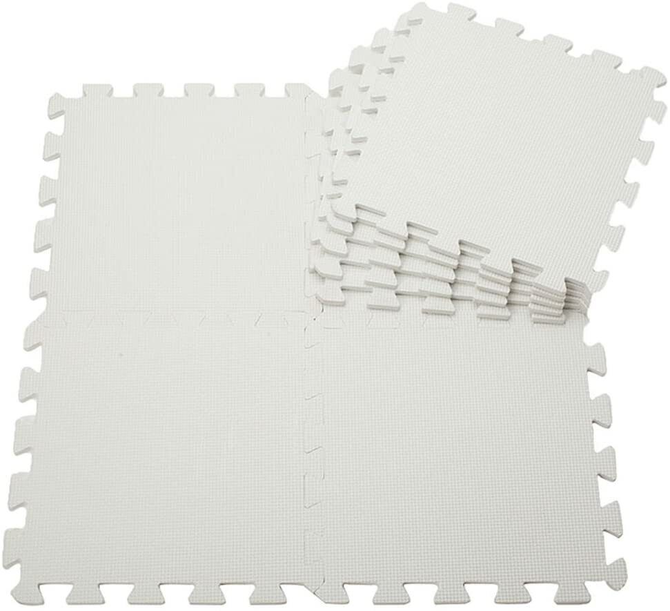 INTERLOCKING EVA White SOFT FOAM MATS 30x30cm (1 Pack of 10 Pieces ...